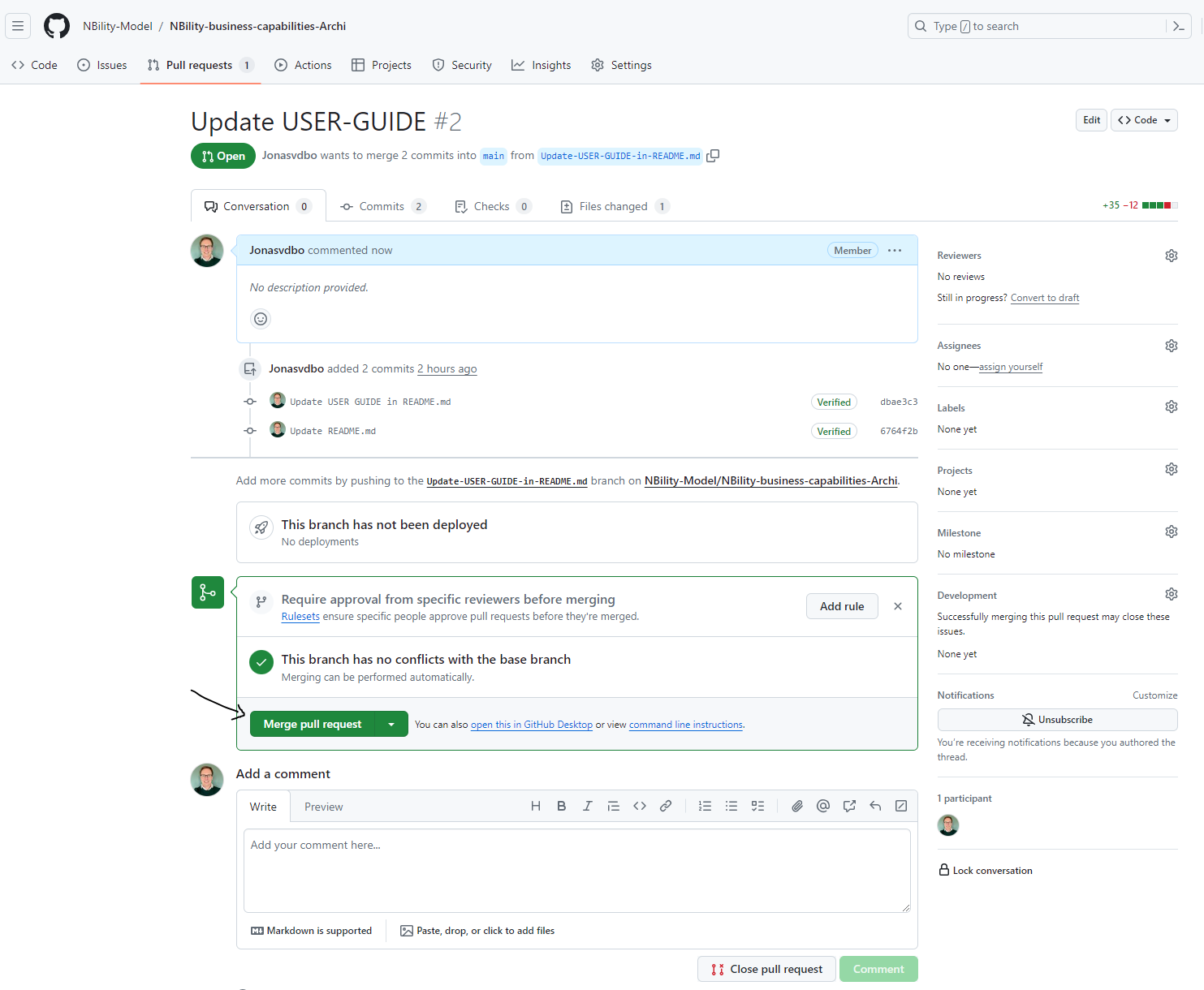 2.2.6. Merge change - Nbility Model